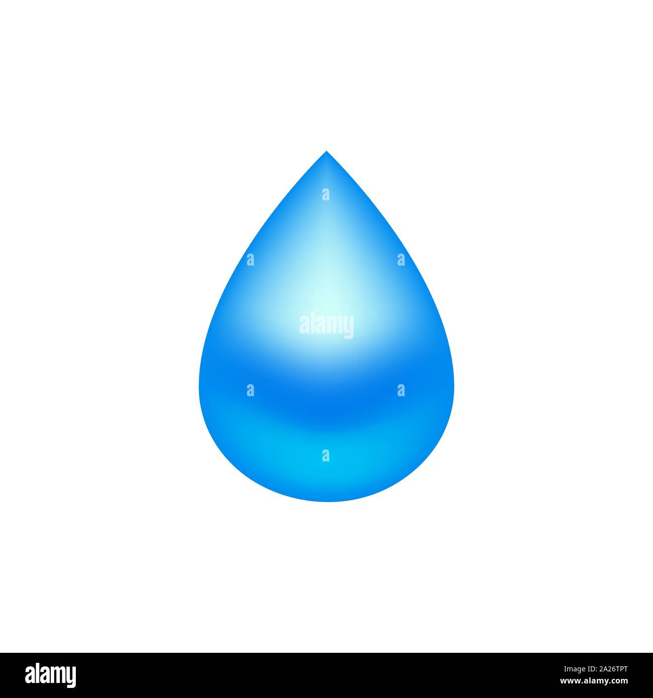 Water drop blue colored. Isolated on white background. EPS 10 Stock ...