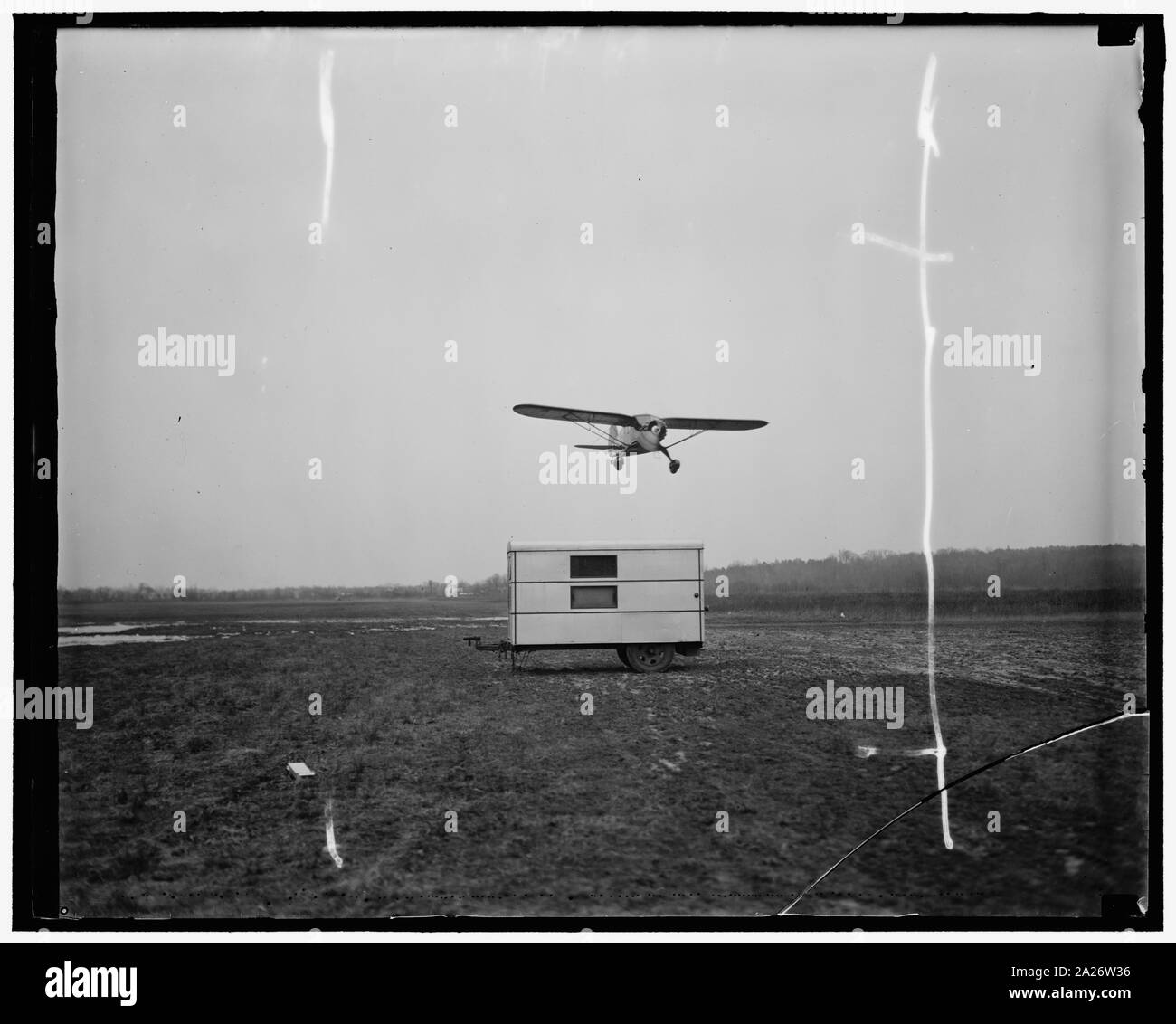 Portable trailer in use in blind landings. Washington D.C. This ...