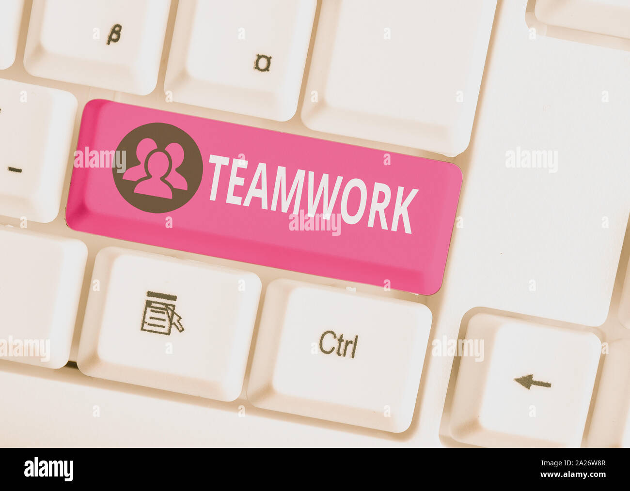 Handwriting text Teamwork. Conceptual photo Group of showing who work ...