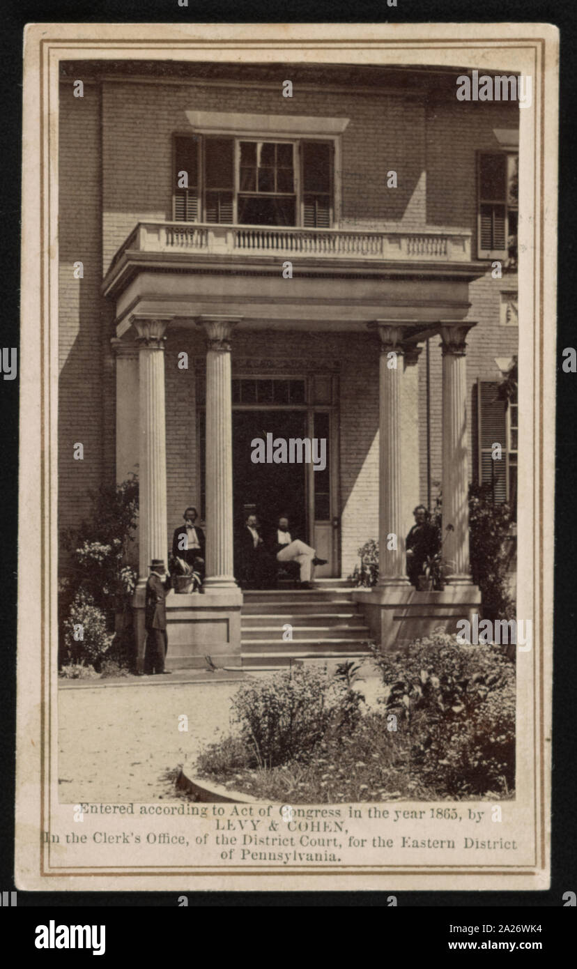 Portico of executive mansion / Levy & Cohen Stock Photo - Alamy