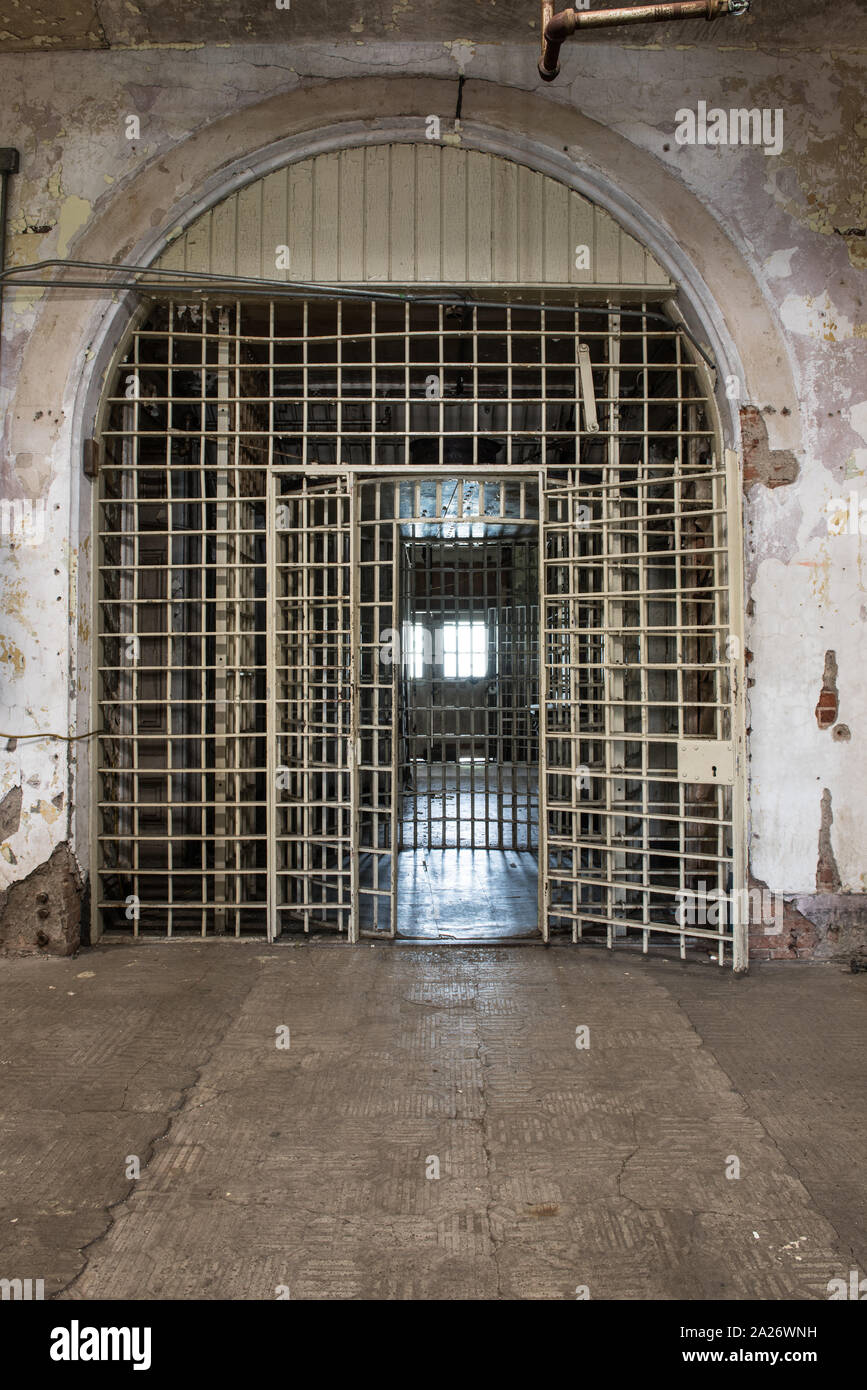 Portion of a cellblock at the West Virginia State Penitentiary, a ...