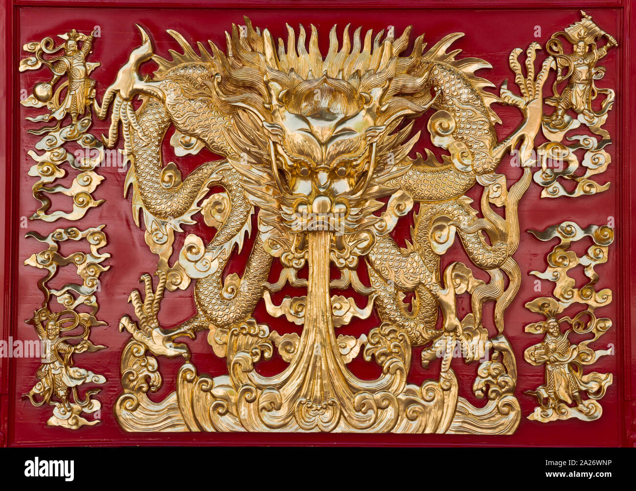 Panel, Hock Teik Cheng Sin Temple, Georgetown, Penang, Malaysia, 2009 ...