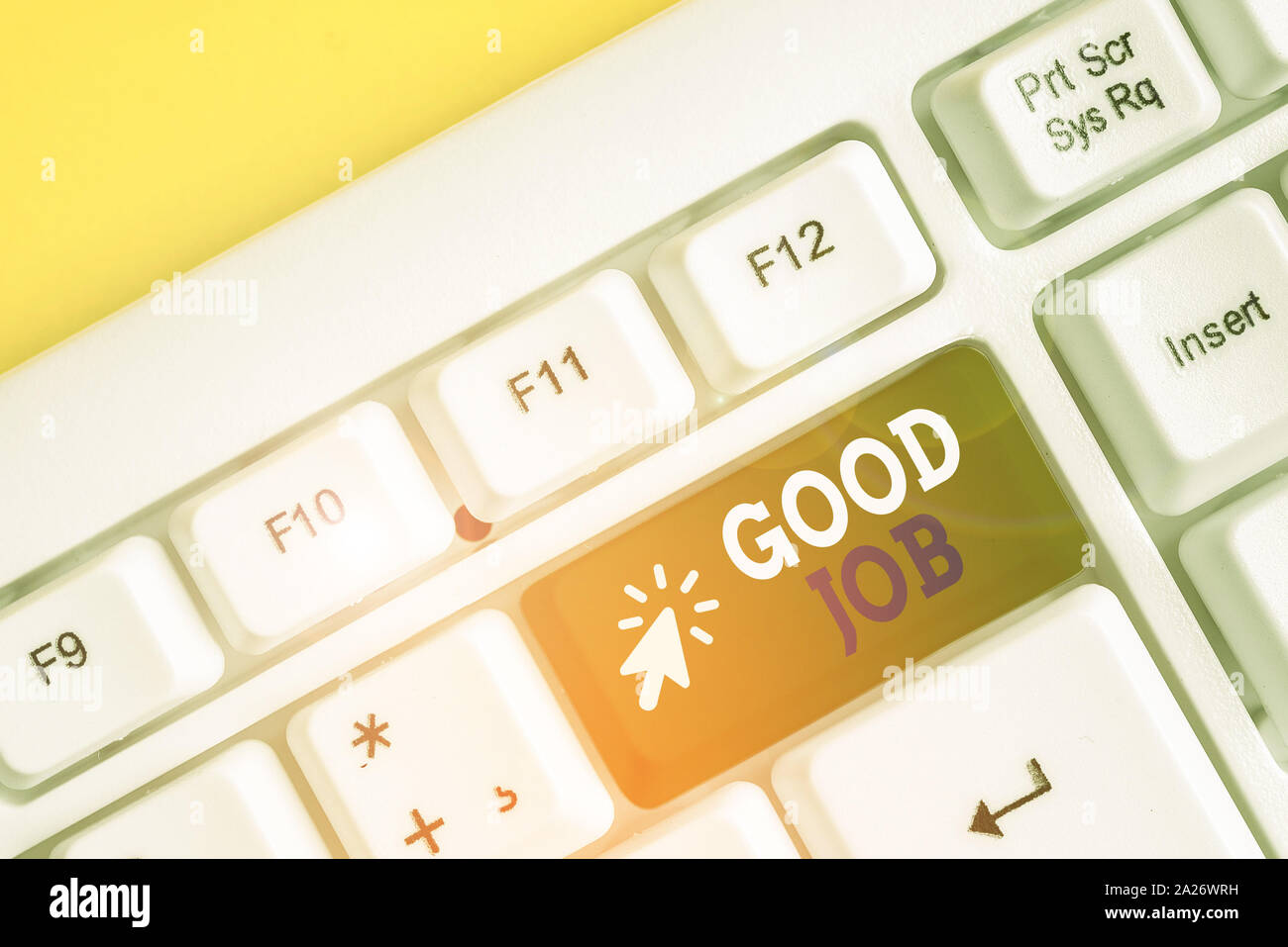 Writing note showing Good Job. Business concept for encourage someone ...