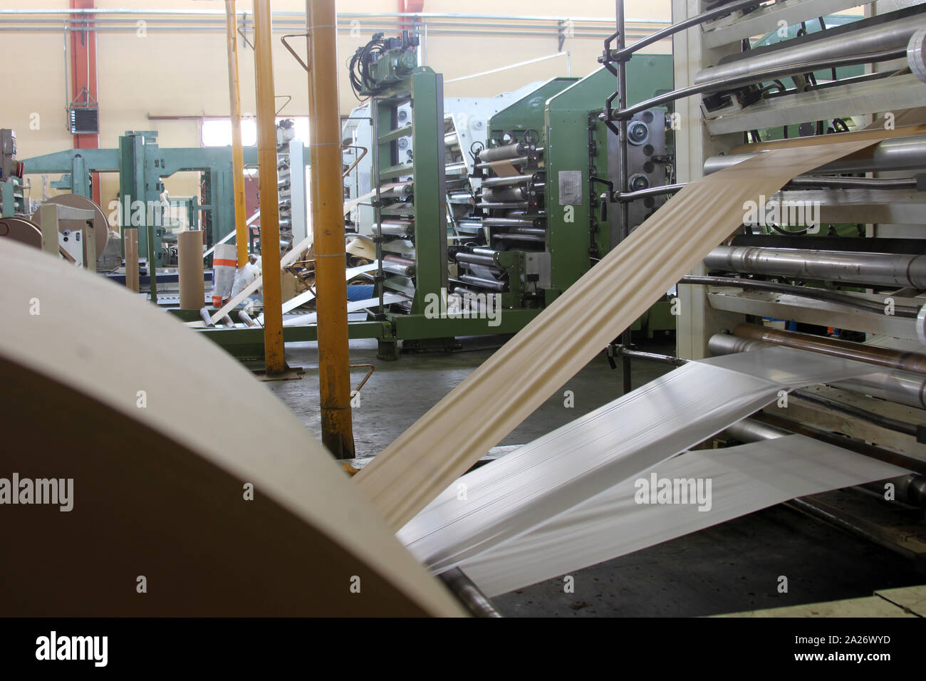 Roll Paper Factory Stock Photo - Alamy