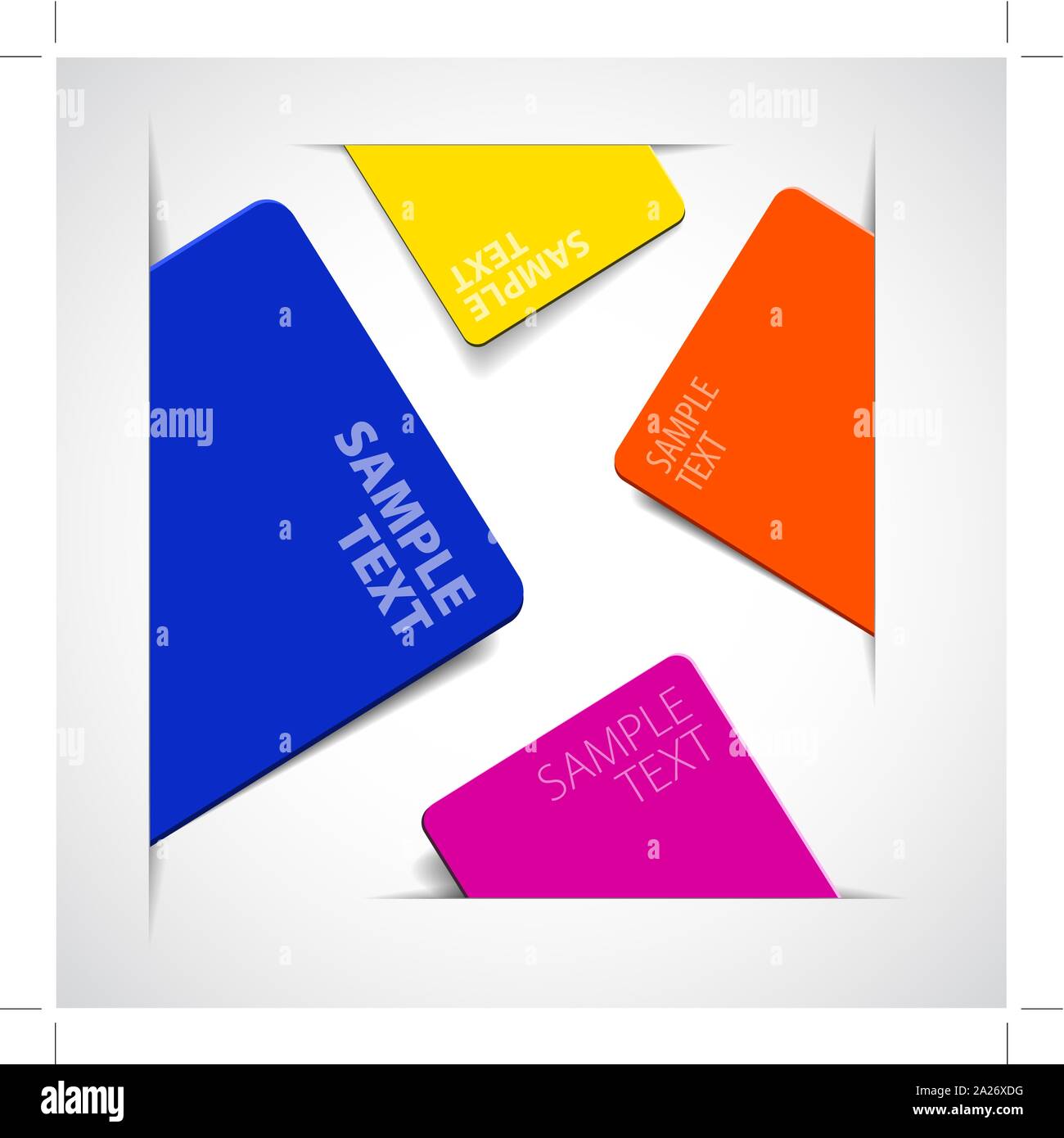 Set of vector colorful paper cards with place for your text Stock ...