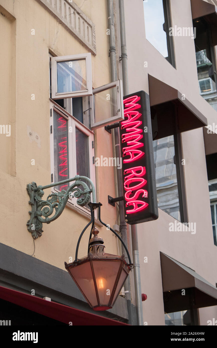 Neon sign in the city of Copenhagen, Denmark Stock Photo - Alamy