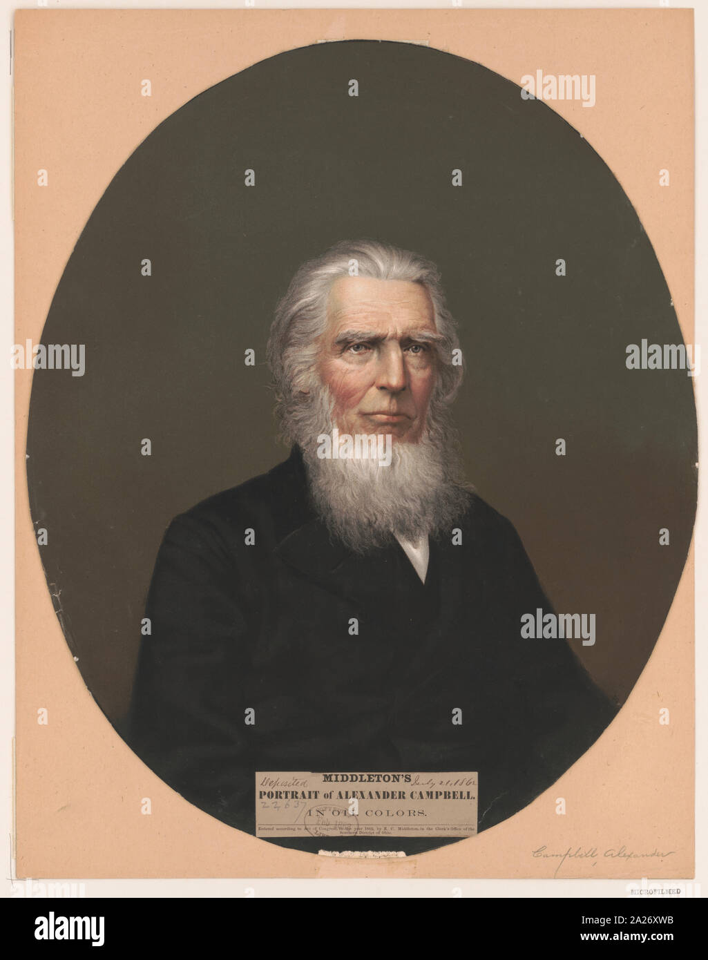 Portrait of Alexander Campbell Stock Photo - Alamy