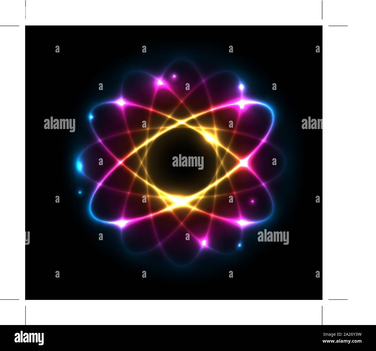 Colorful Atom vector illustration Stock Vector Image & Art - Alamy
