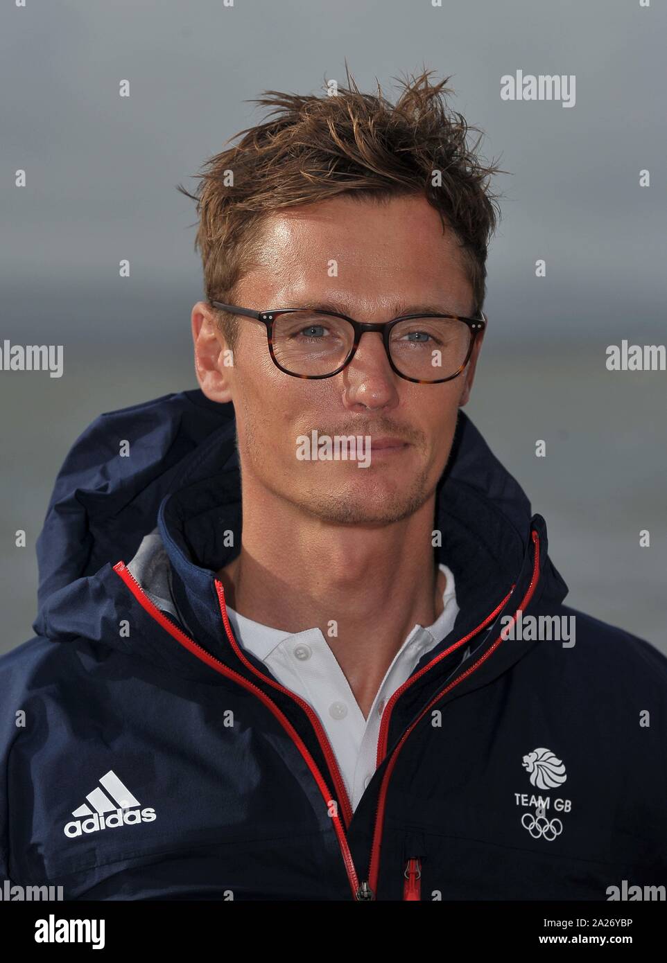 Poole. United Kingdom. 01 October 2019. Chris Grube (mens 470 two ...