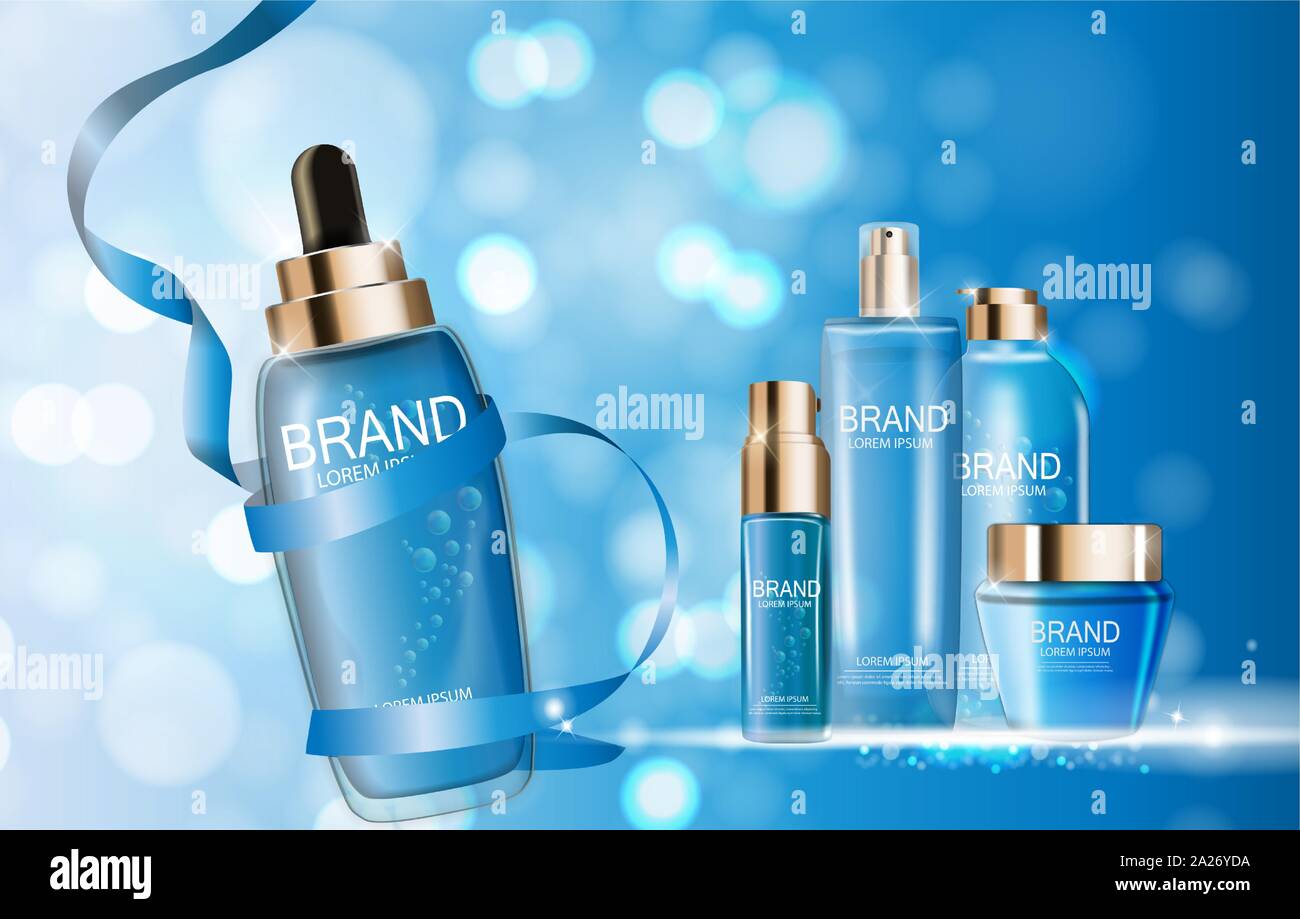 Shower Gel Bottle Template for Ads or Magazine Background. 3D Realistic ...