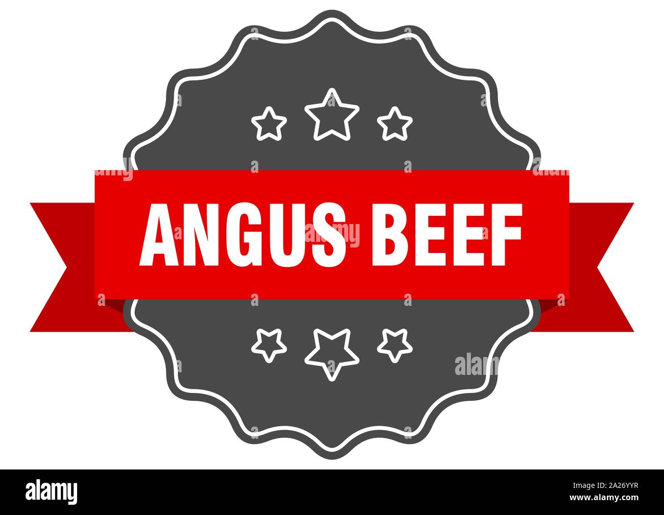 angus beef red label. angus beef isolated seal. angus beef Stock Vector ...