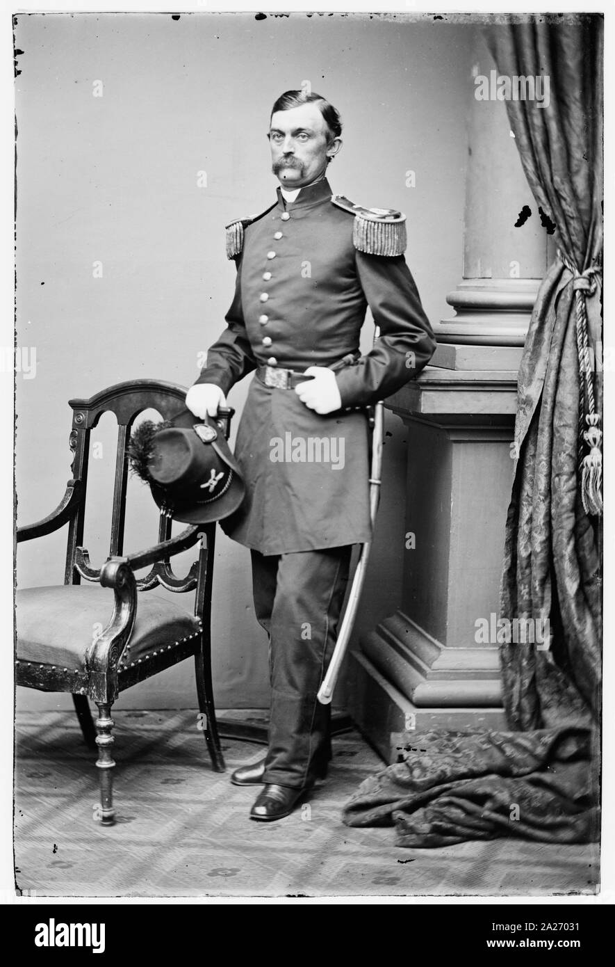 Portrait of Capt. Charles Griffin, officer of the Federal Army, (Brig ...