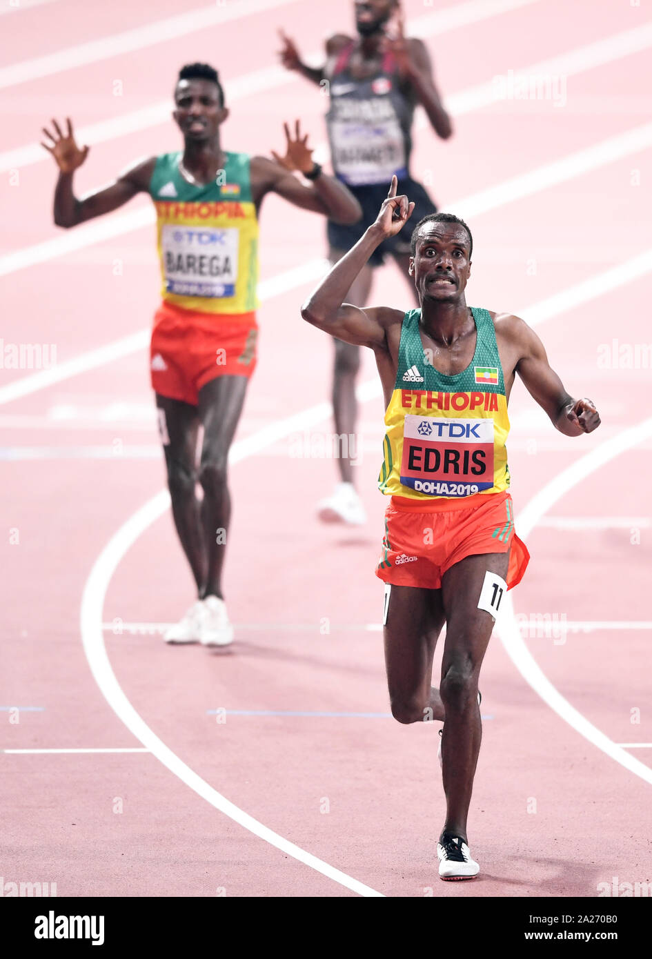 Muktar Edris (Ethiopia). 5000 metres Gold Medal. IAAF World Athletics ...