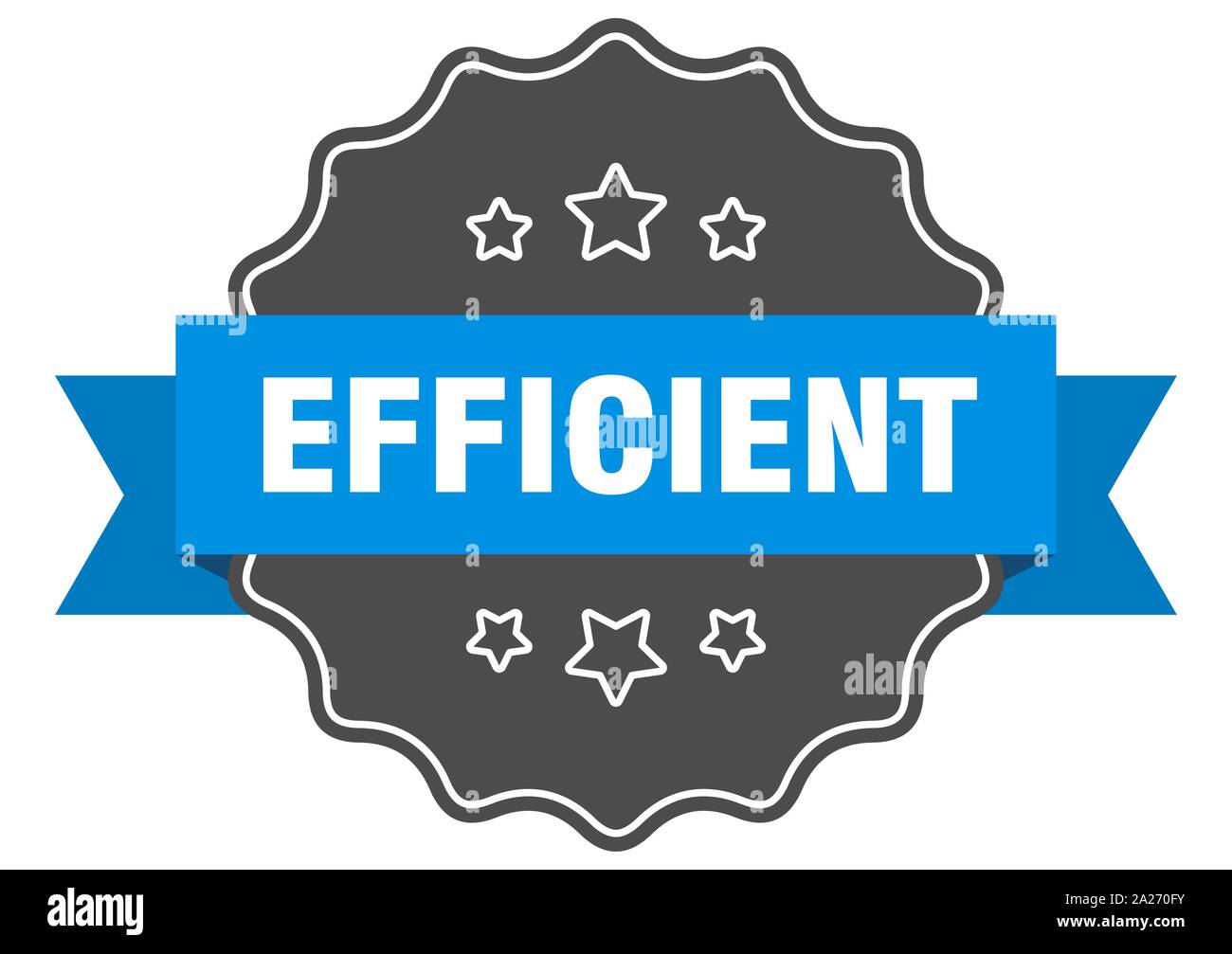 efficient blue label. efficient isolated seal. efficient Stock Vector ...
