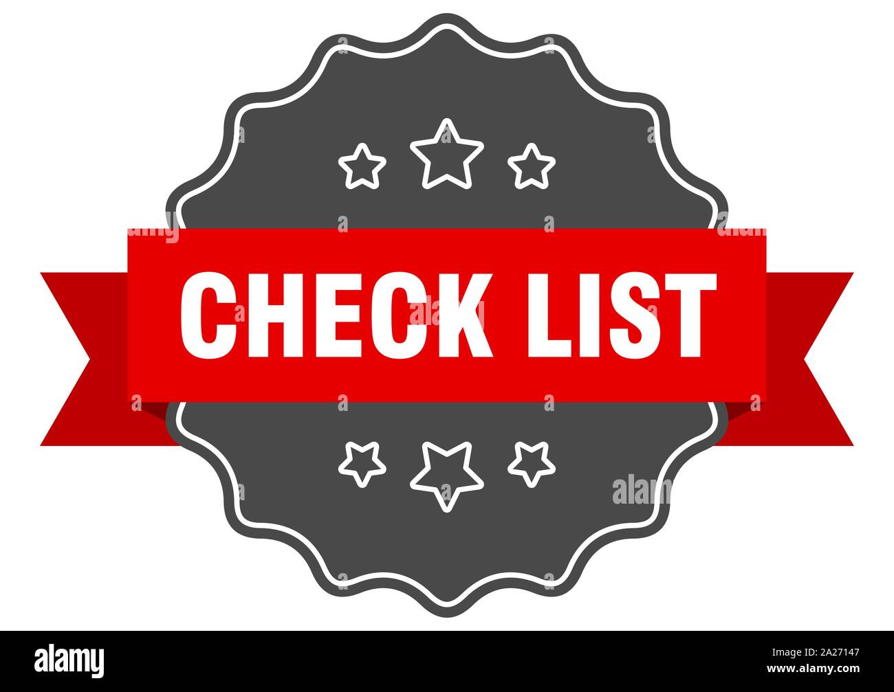 check list red label. check list isolated seal. check list Stock Vector ...