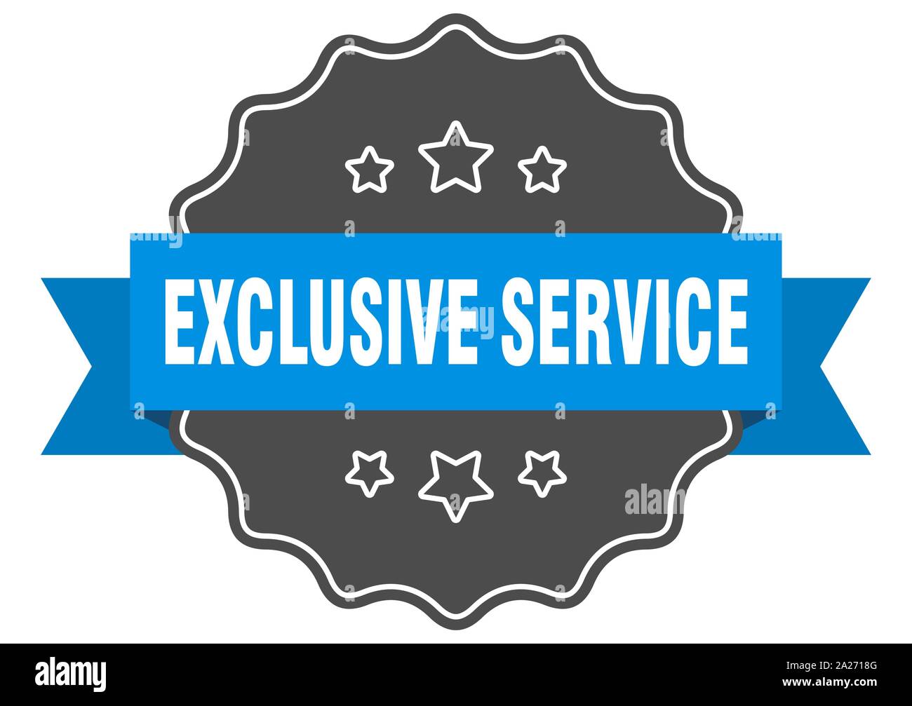 exclusive service blue label. exclusive service isolated seal ...