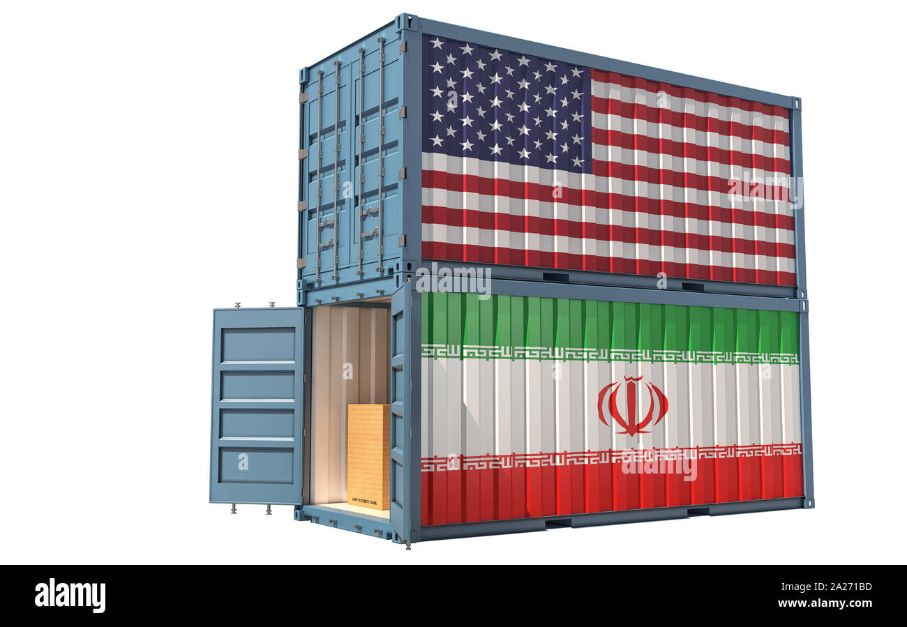 Iran flag on two hi-res stock photography and images - Alamy