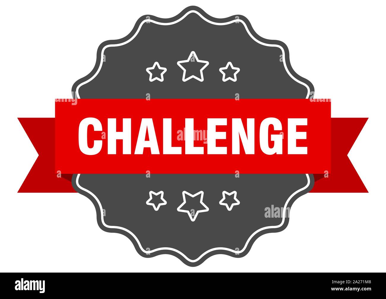 challenge red label. challenge isolated seal. challenge Stock Vector ...