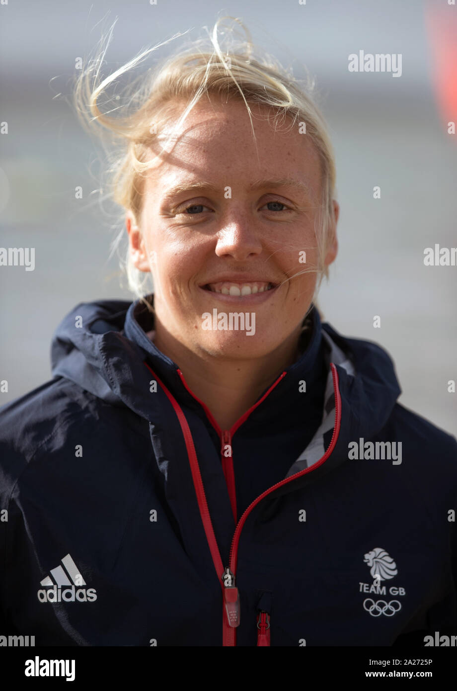 Great Britain's Emma Wilson during the Team GB Tokyo 2020 Sailing team ...