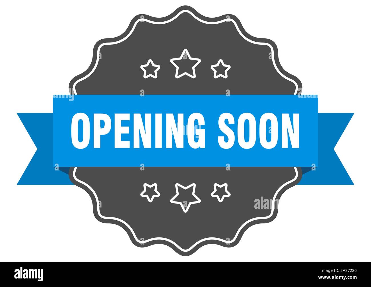 opening soon blue label. opening soon isolated seal. opening soon Stock ...
