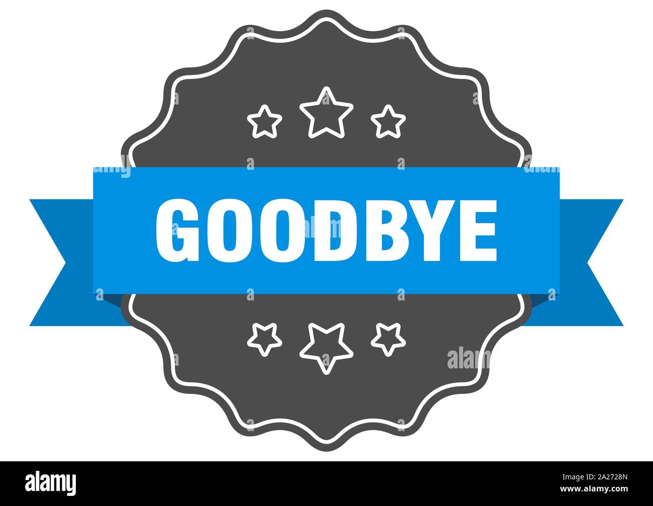 goodbye blue label. goodbye isolated seal. goodbye Stock Vector Image ...