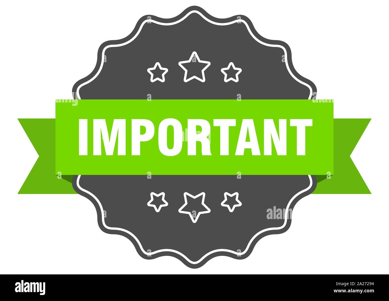 important isolated seal. important green label. important Stock Vector ...