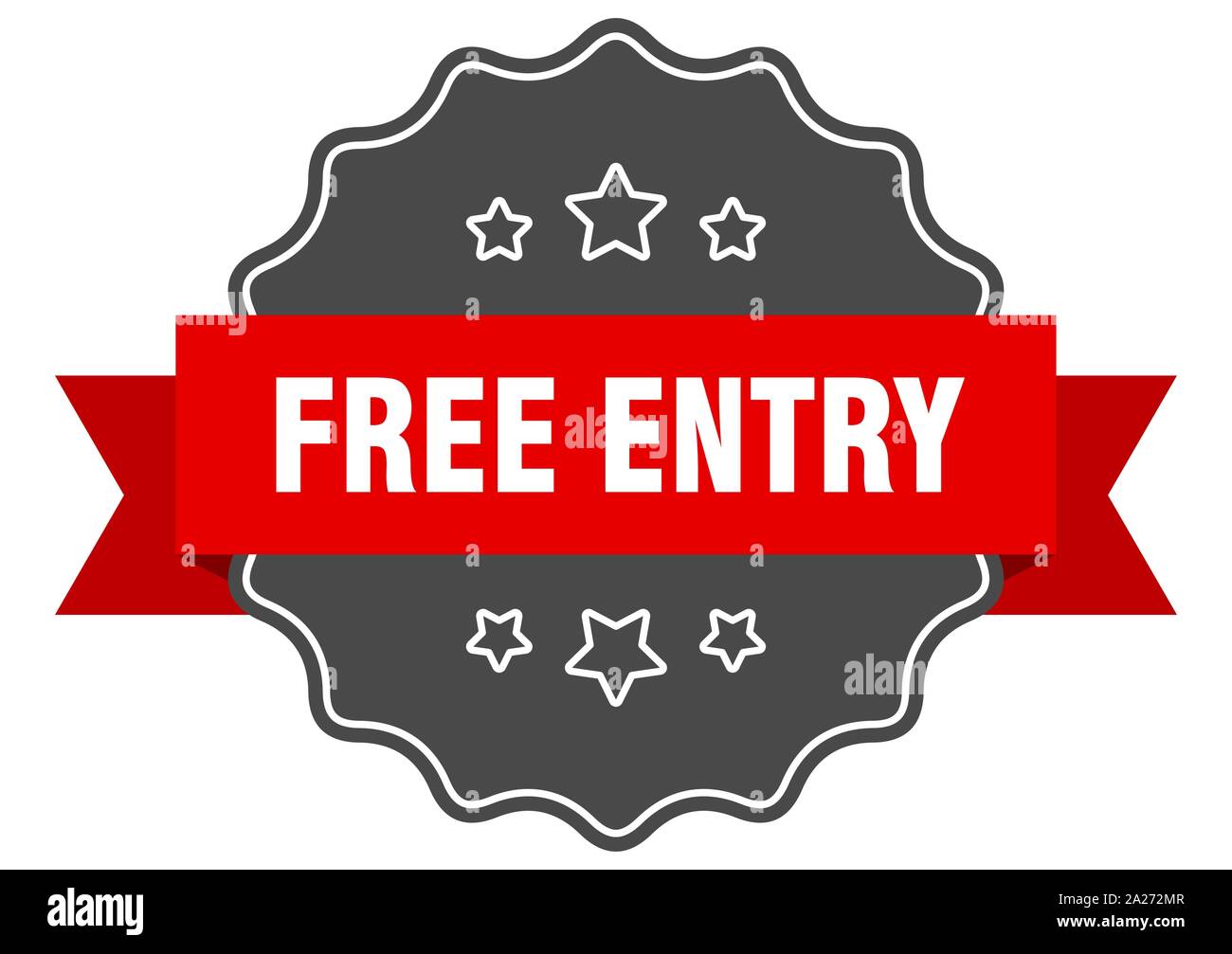 free entry red label. free entry isolated seal. free entry Stock Vector ...