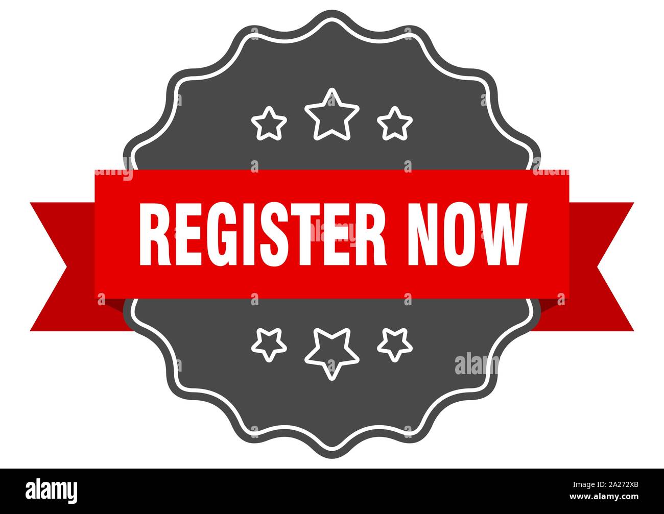 register now red label. register now isolated seal. register now Stock ...