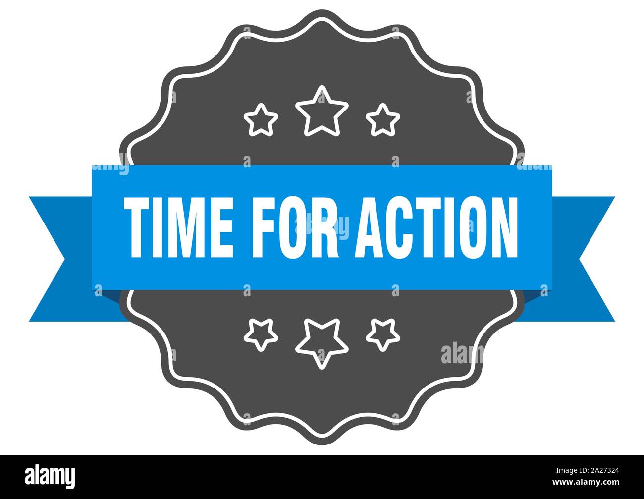Time action ribbon label hi-res stock photography and images - Alamy