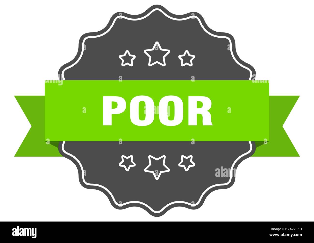 poor isolated seal. poor green label. poor Stock Vector Image & Art - Alamy
