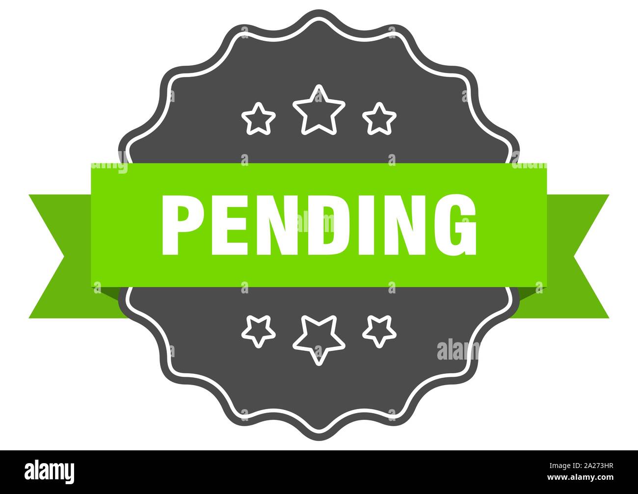 Pending round green sticker isolated hi-res stock photography and ...