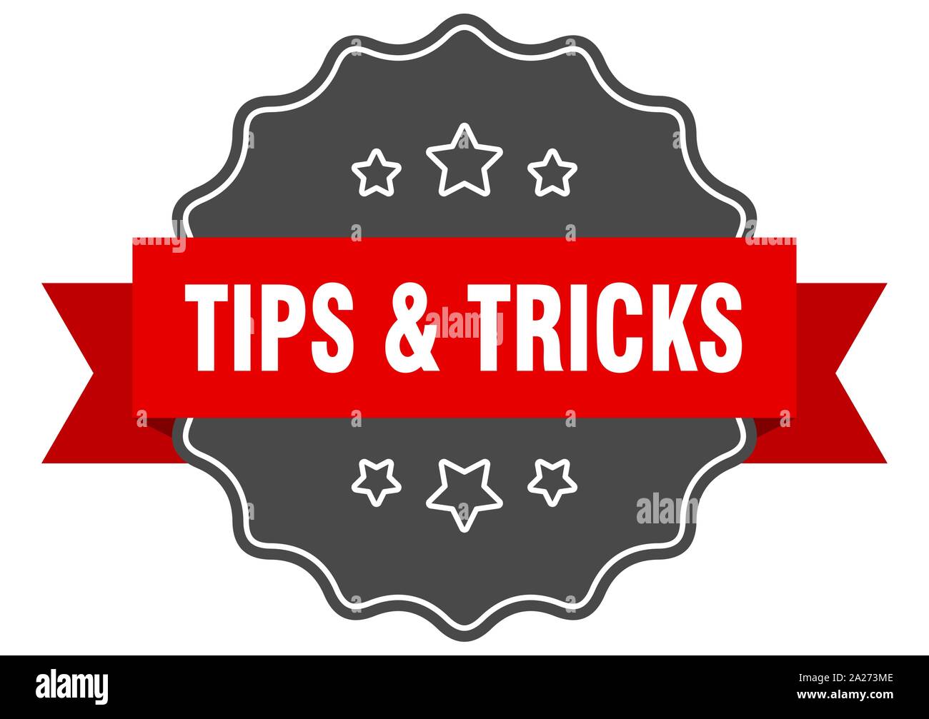 tips & tricks red label. tips & tricks isolated seal. tips & tricks ...