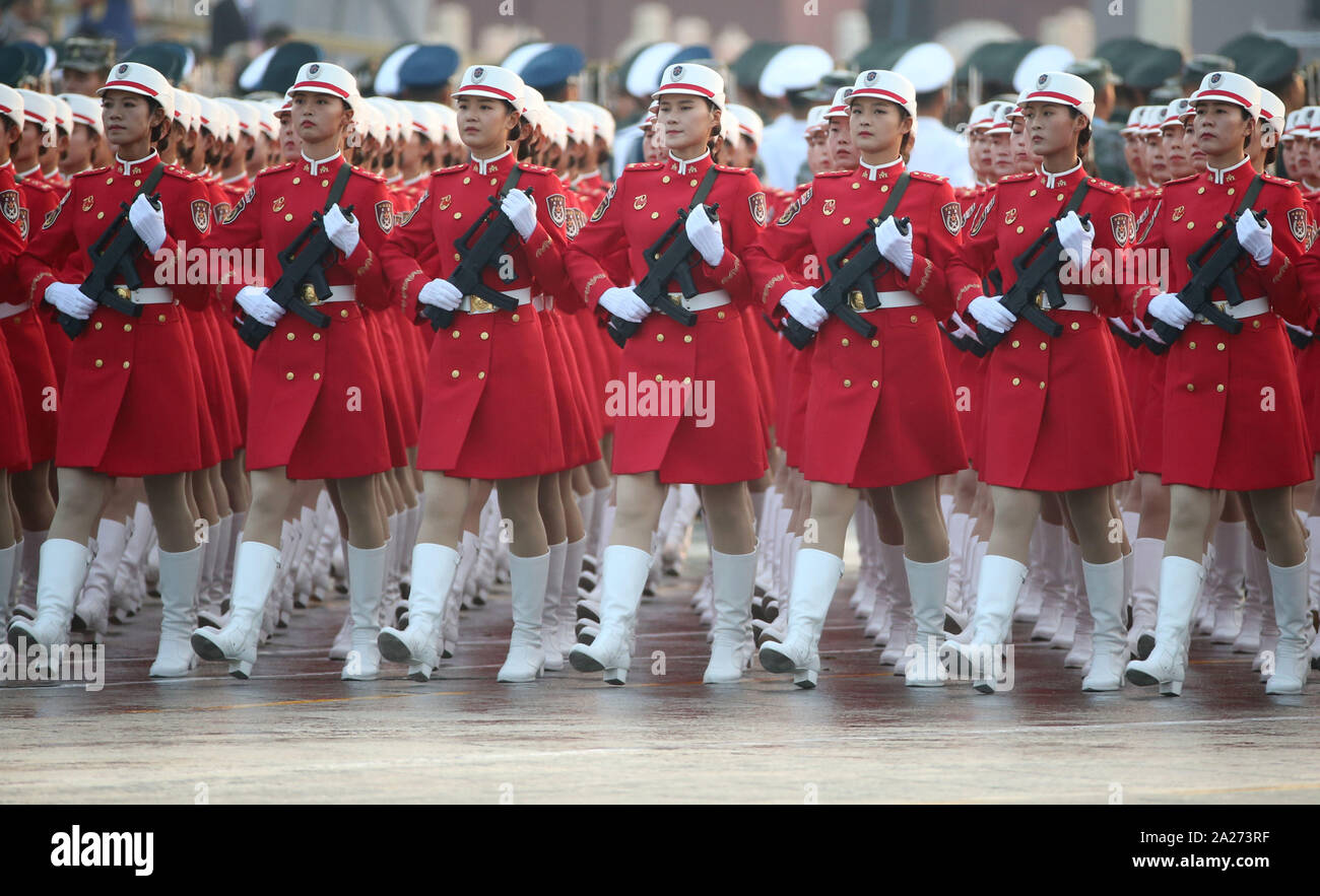 Chinese Women Soldiers Marching