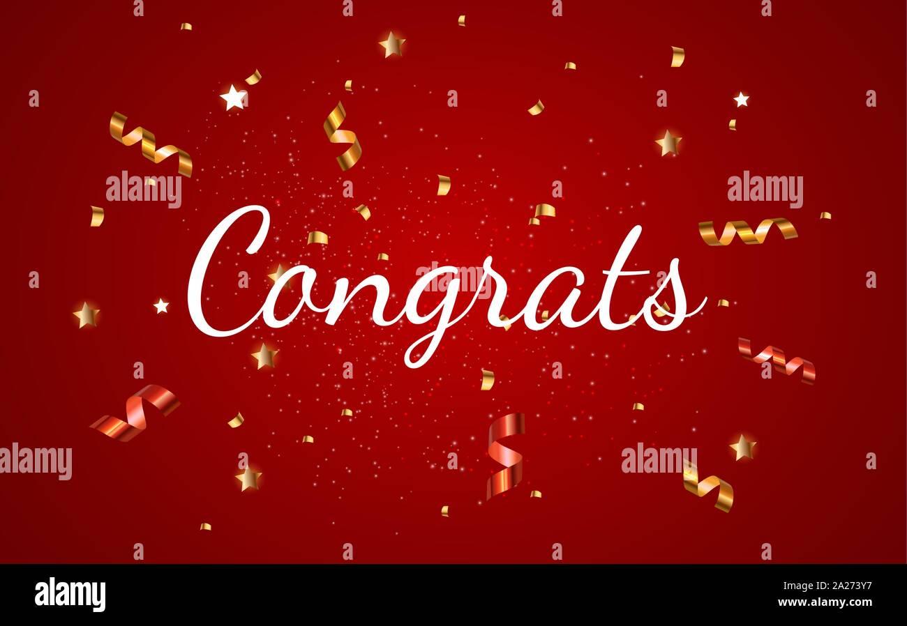 Congratulations design template background. Vector illustration Stock ...