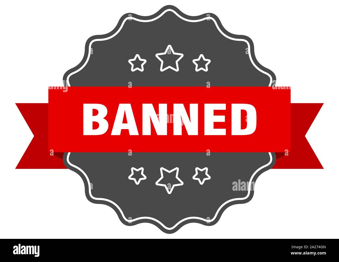 banned red label. banned isolated seal. banned Stock Vector Image & Art ...