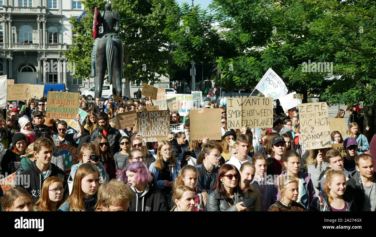 Friday for future, demonstration against climate change, banner sign I ...