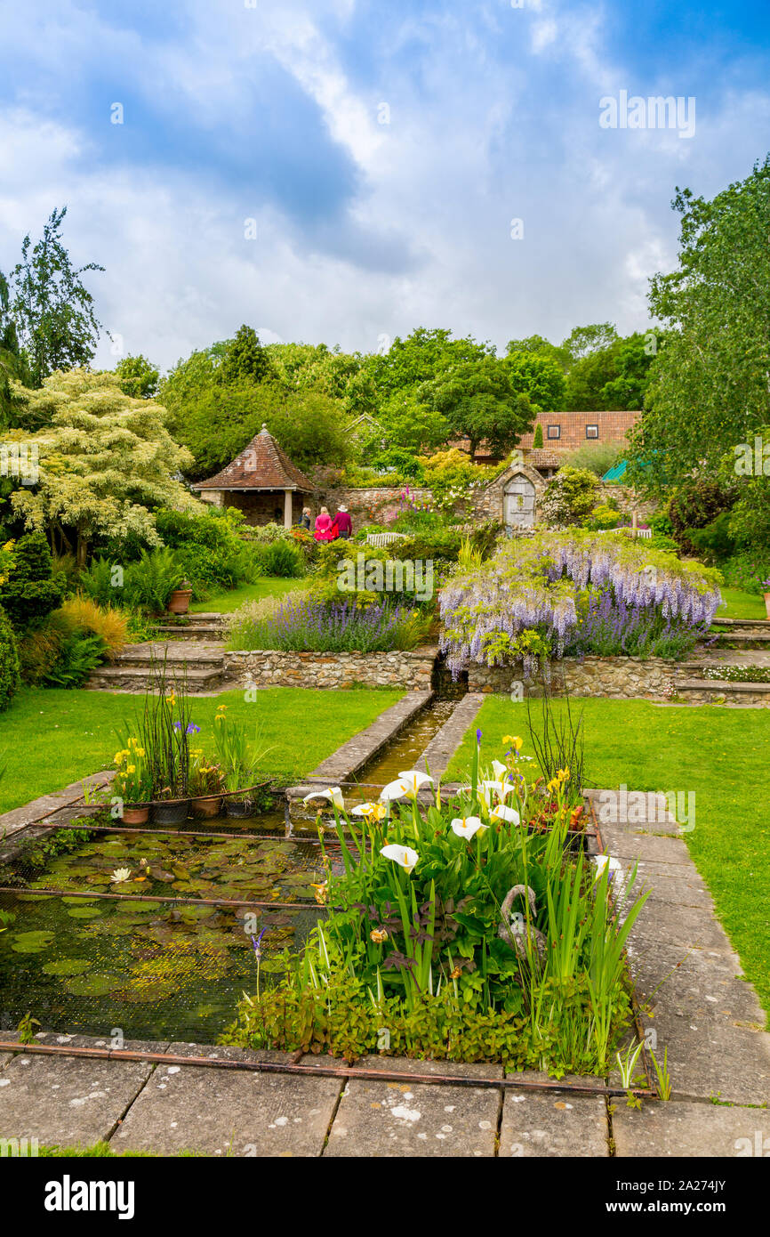 The attractive and colourful Millennium Garden at Burrow Farm Gardens ...