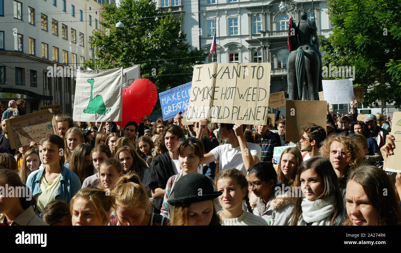 Friday for future, demonstration against climate change, banner sign I ...