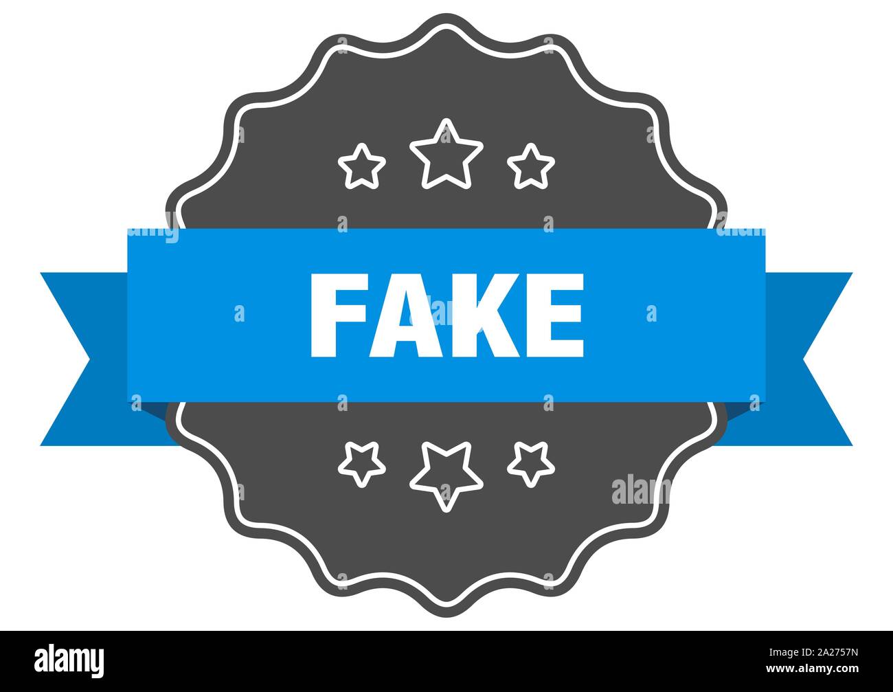 fake blue label. fake isolated seal. fake Stock Vector Image & Art - Alamy