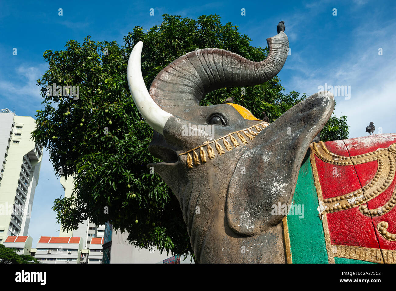10.05.2019, Singapore, , Singapore - Colourful sculpture of a holy ...