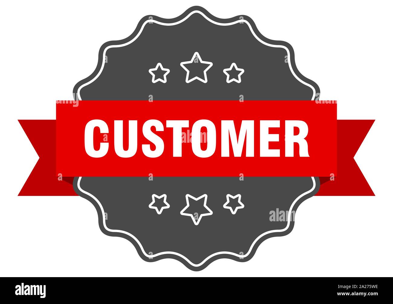 customer red label. customer isolated seal. customer Stock Vector Image ...