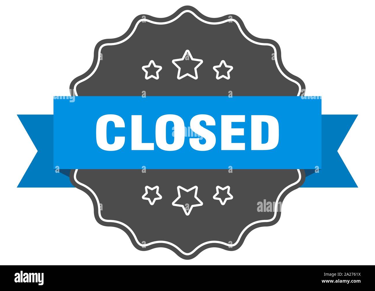 closed blue label. closed isolated seal. closed Stock Vector Image ...