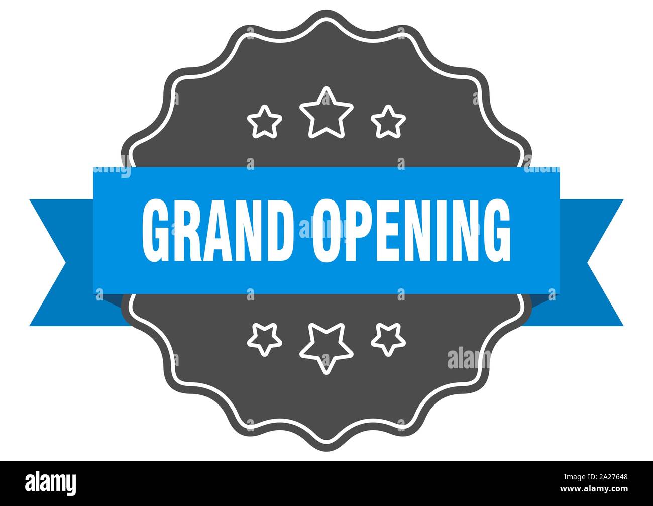 grand opening blue label. grand opening isolated seal. grand opening ...