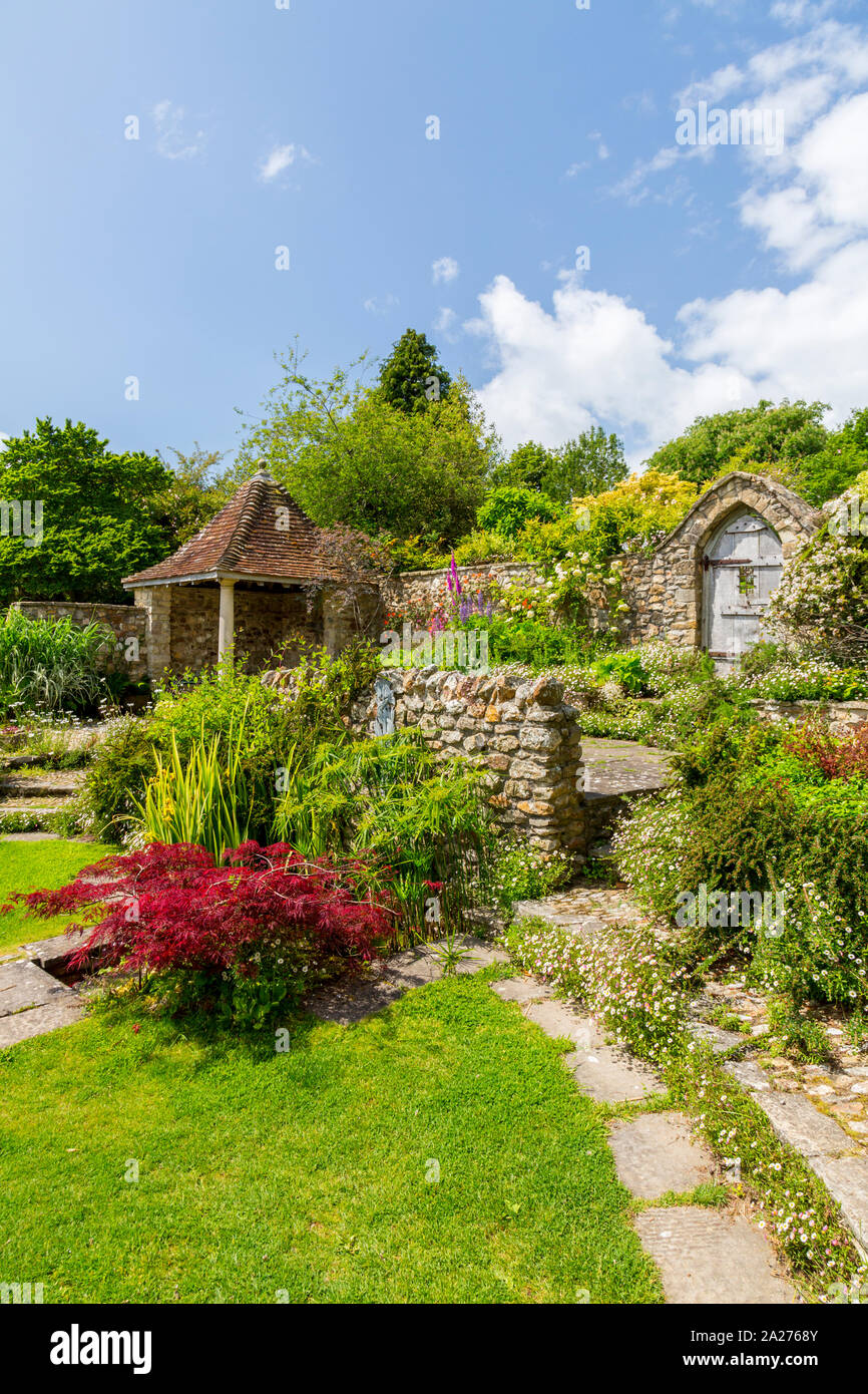 The attractive and colourful Millennium Garden at Burrow Farm Gardens ...