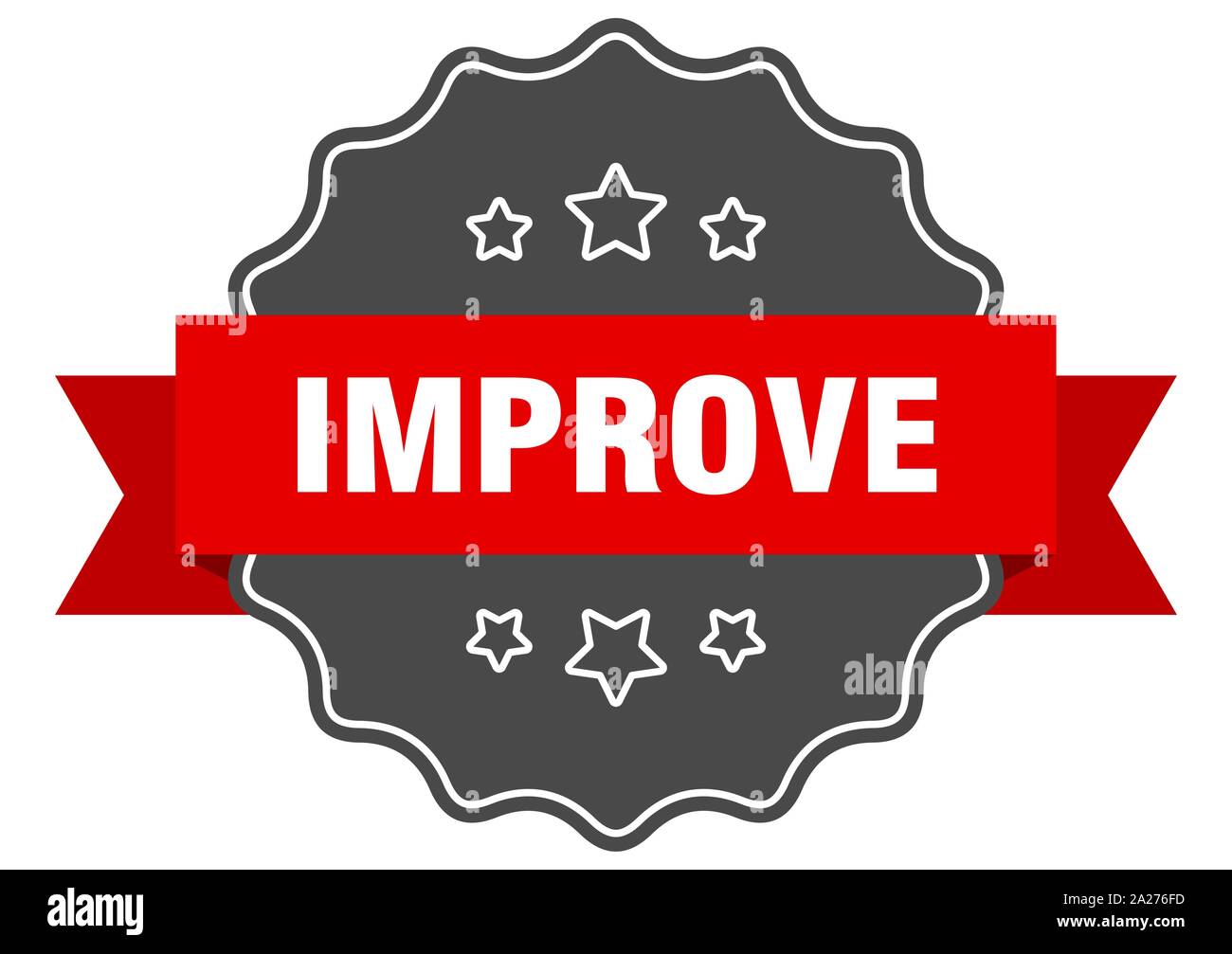 improve red label. improve isolated seal. improve Stock Vector Image ...