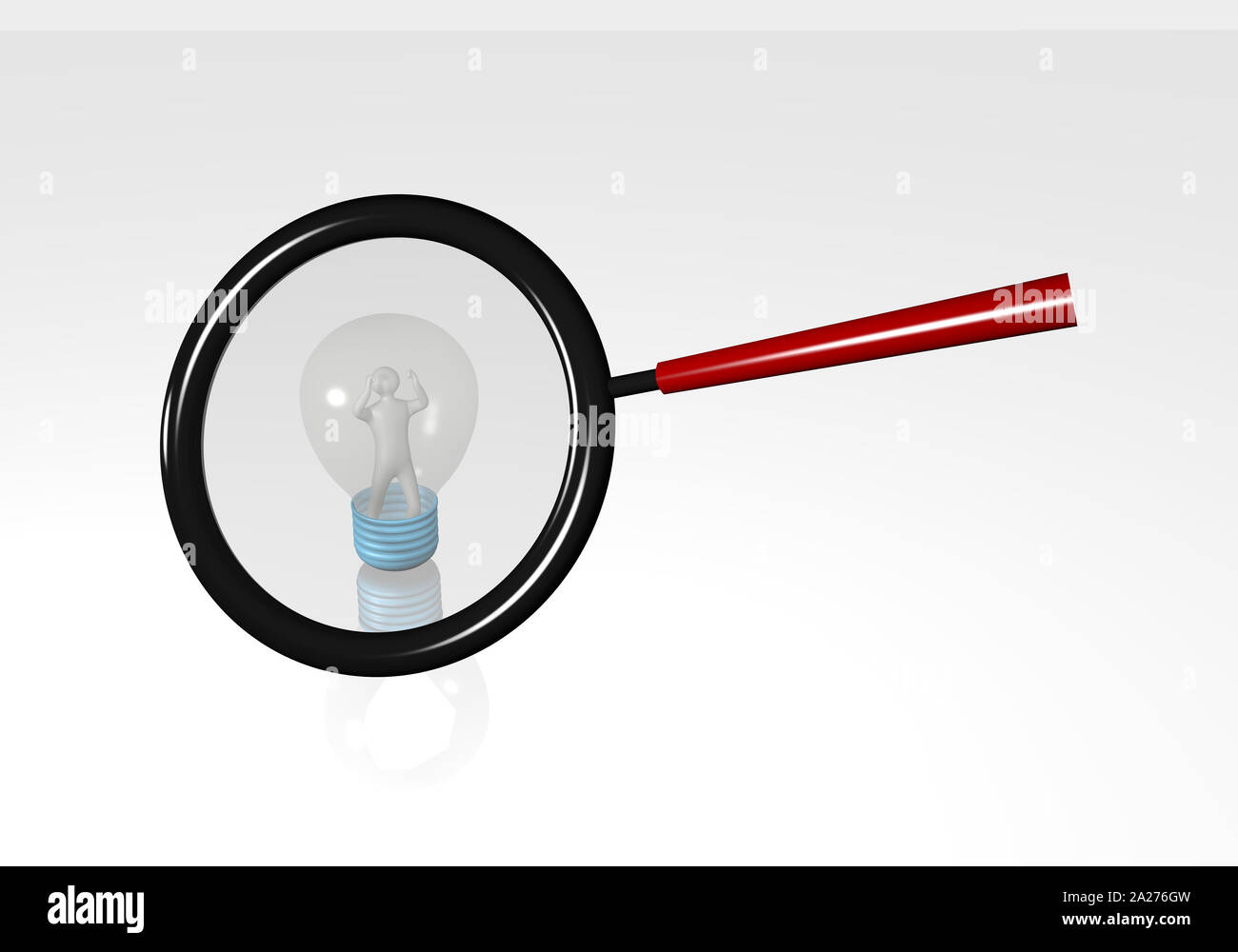 3d character magnifying glass hi-res stock photography and images - Alamy