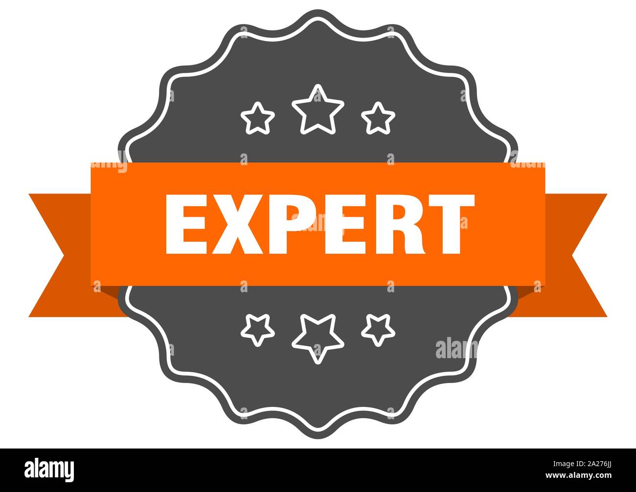 expert isolated seal. expert orange label. expert Stock Vector Image ...
