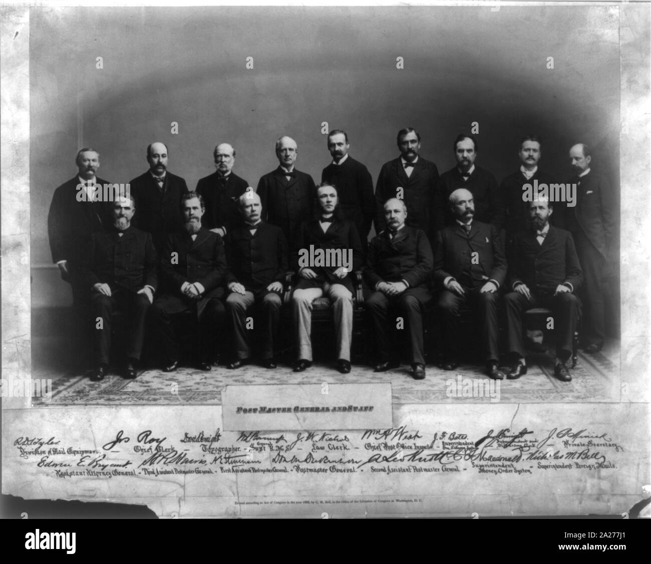 Post Master General Don M. Dickinson and staff Stock Photo - Alamy