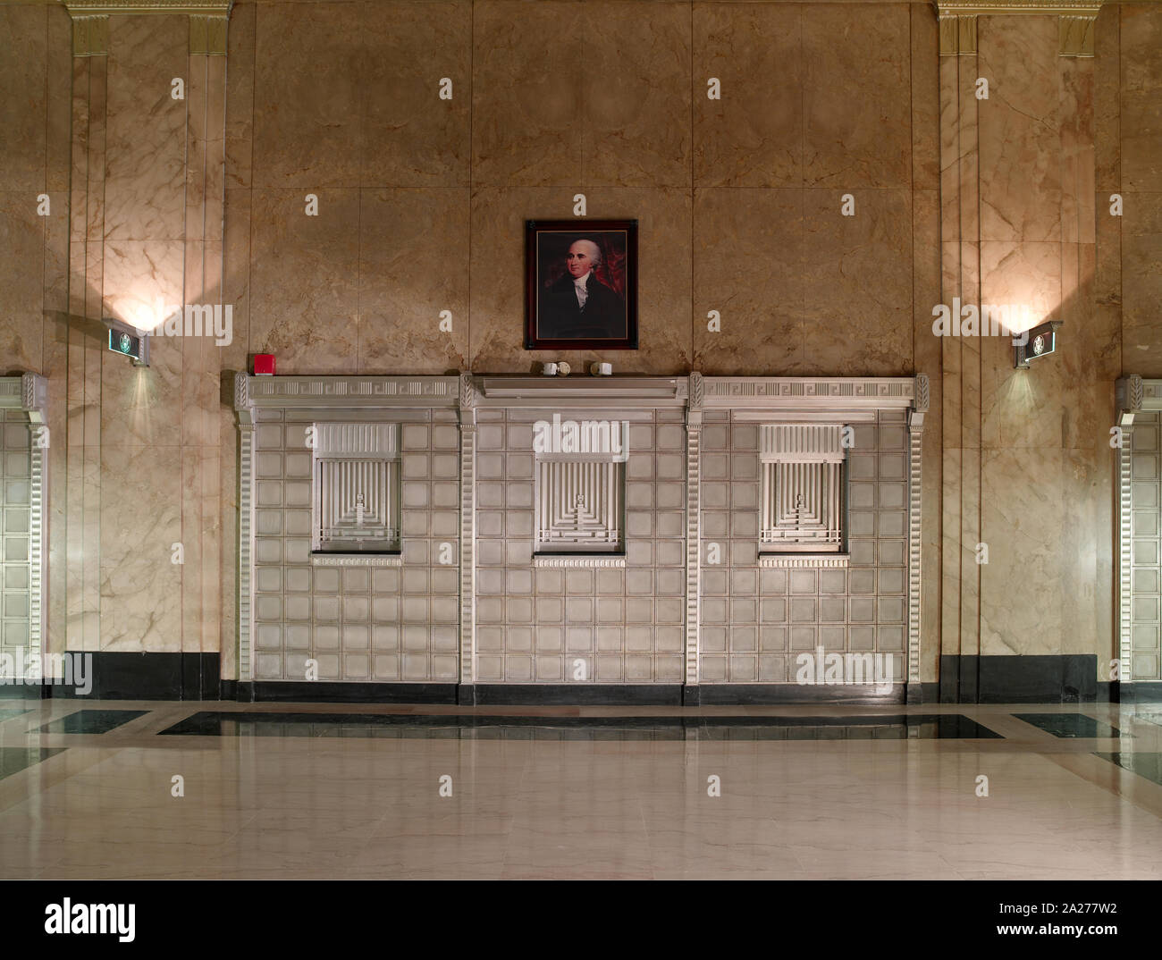 Post Office lobby detail, James T. Foley U.S. Post Office and ...