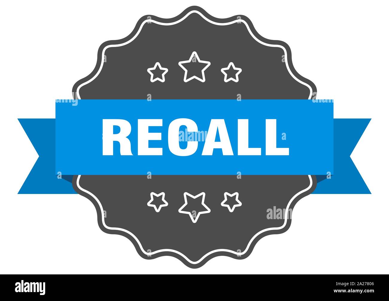 recall blue label. recall isolated seal. recall Stock Vector Image ...